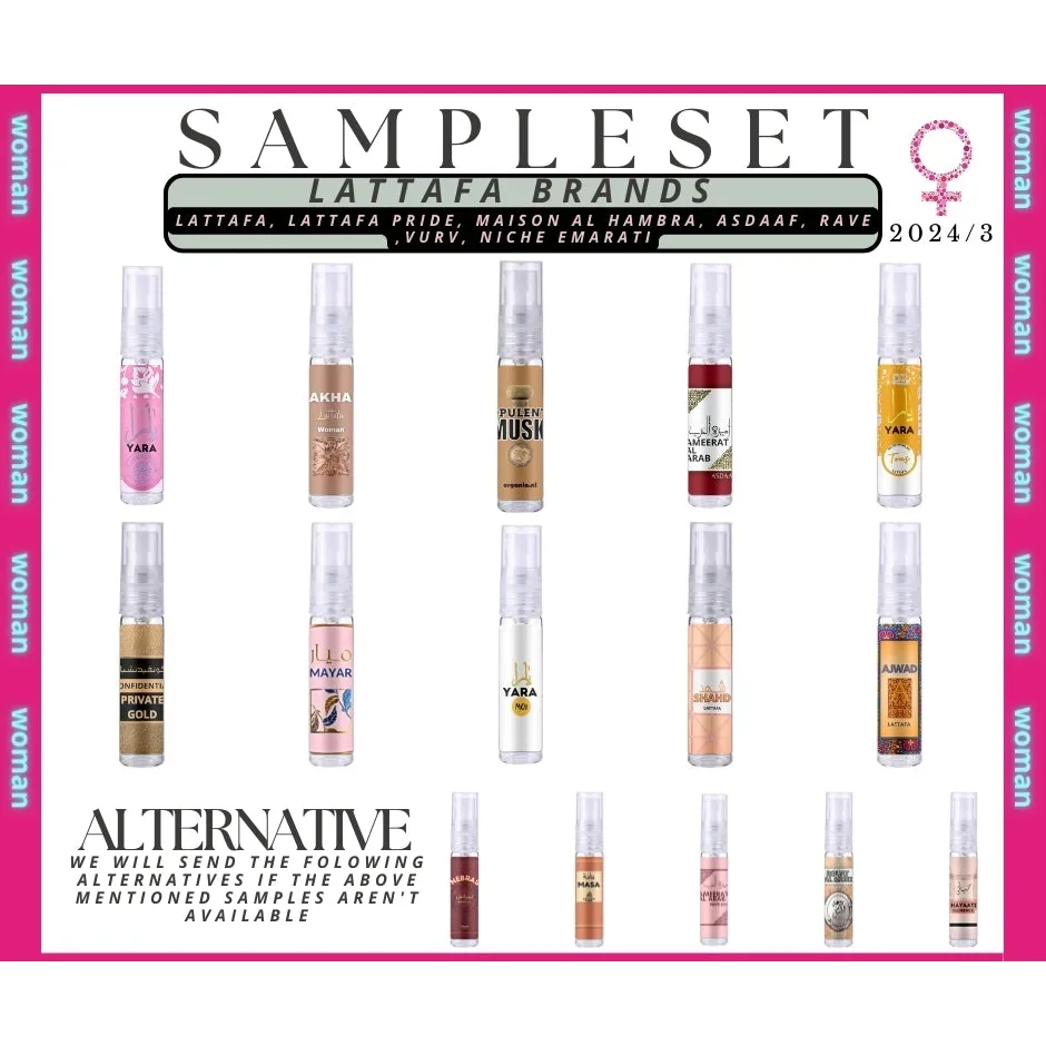 Lattafa Sample Set Top 10 Women 2024 - S-Package - Sample Set ...